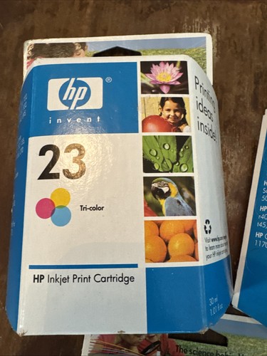 3- HP 23 Tri Color Inkjet Print Cartridges Expiration 06/2007 Genuine ...