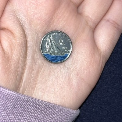 2021 Canada 10 Cents with Blue Colour RARE | eBay