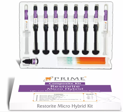 Prime Dental Micro Hybrid Light Cure resin Composite Materials Kit ...