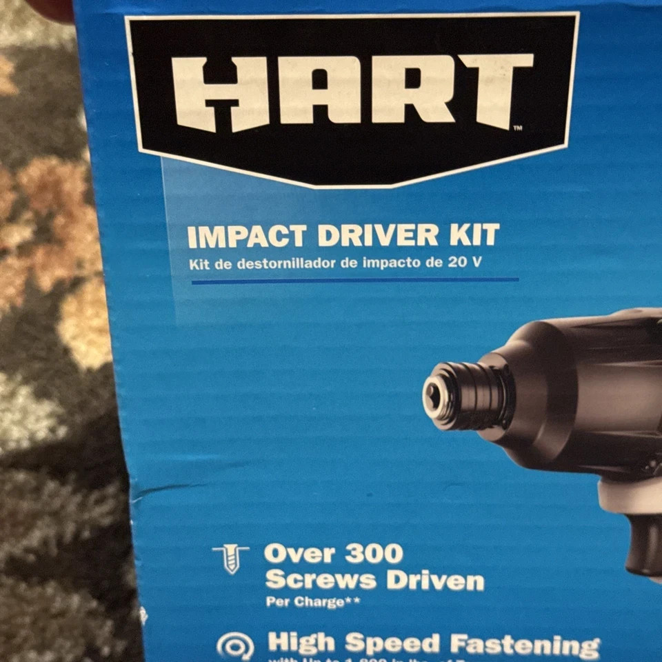 Hart HPID02B2 20V 1/4 Impact Driver Kit Brand New w/ 2 Batteries ...