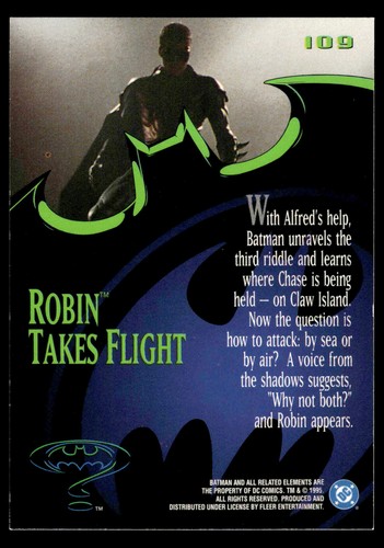 1995 Ultra Batman Forever - - #109 Robin Takes Flight | eBay