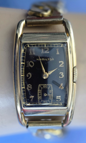 VINTAGE HAMILTON SUTTON WRISTWATCH 17 JEWELS ART DECO 1938 / RETRO ...