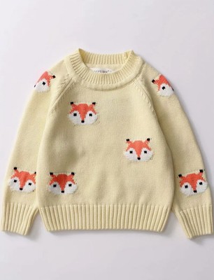 Little Boy Knit Fox Sweater | eBay