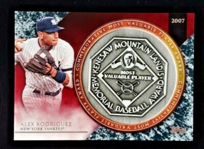 2017 Topps Update ALEX RODRIGUEZ MLB MVP Award Medallions MVPR-AR ...