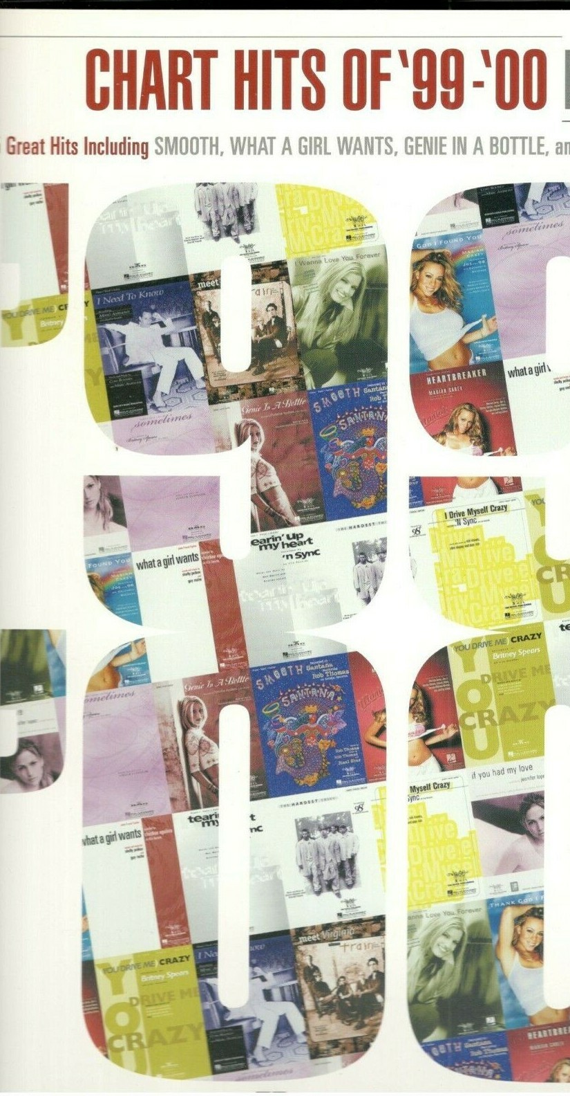 CHART HITS OF '99-'00 MUSIC BOOK FOR TRUMPET CAREY SANTANA SPEARS ...