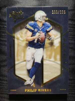 Philip Rivers 2016 PANINI BLACK GOLD BASE SET #D 206/225 LOS ANGELES ...