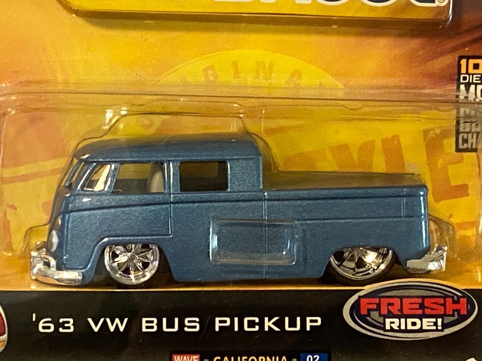 JADA DUB CITY Old School '63 VW Bus Pickup Blister Pack 1:64 Scale ...