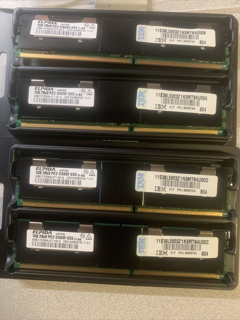 Elpida 1GB PC2-6300F ECC FB-DIMM RAM 39M5784 39M5785 38L5903 “” for ...