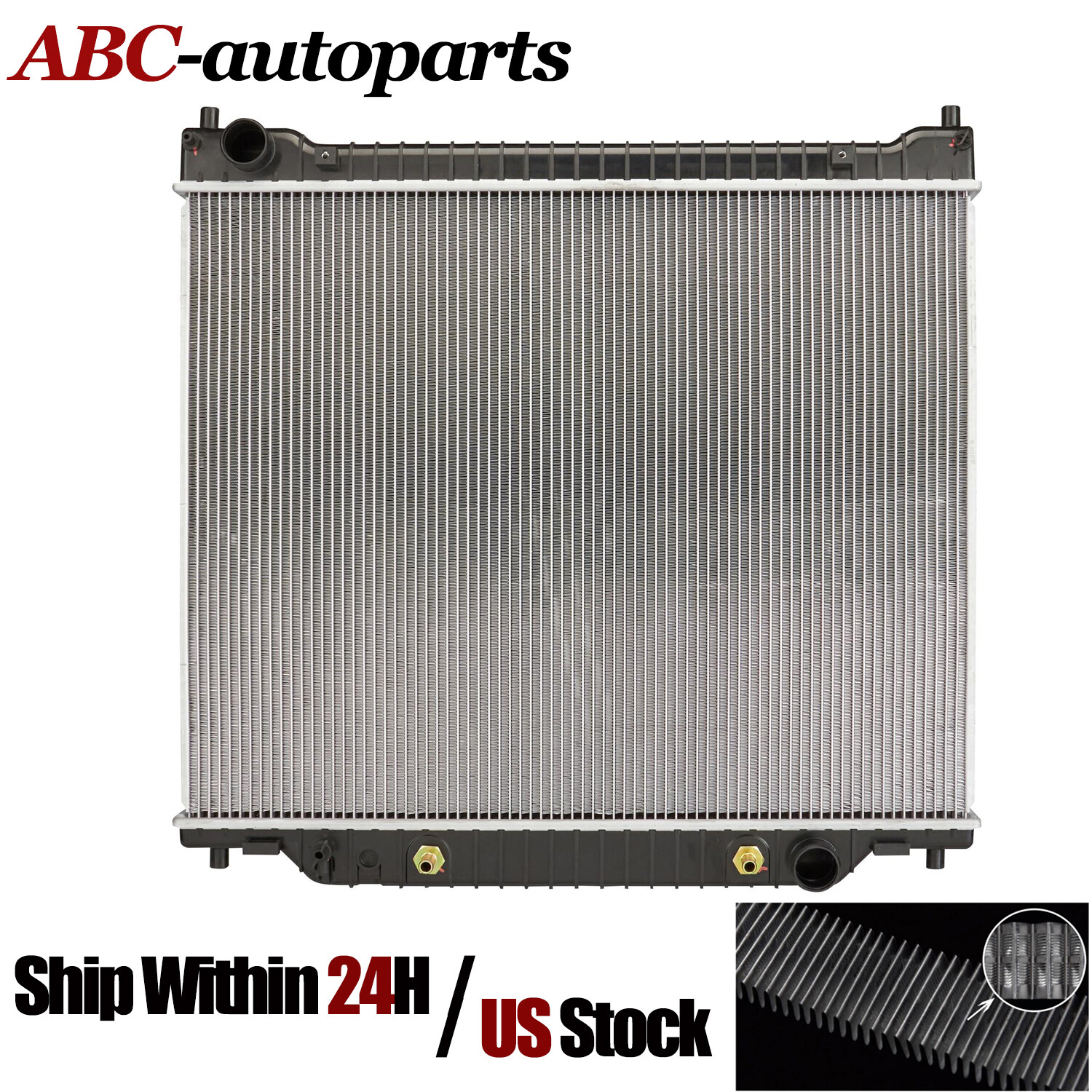 2977 Aluminum Radiator For Ford E-150 E-250 E-350 E-450 E-550 5.4 7.3 ...