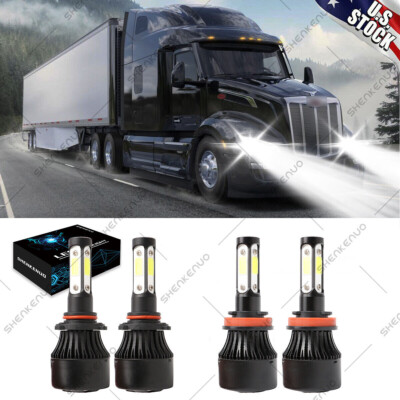 For Peterbilt 579 587 Trucks Light 6000K 9005 H11 Front LED Headlight ...