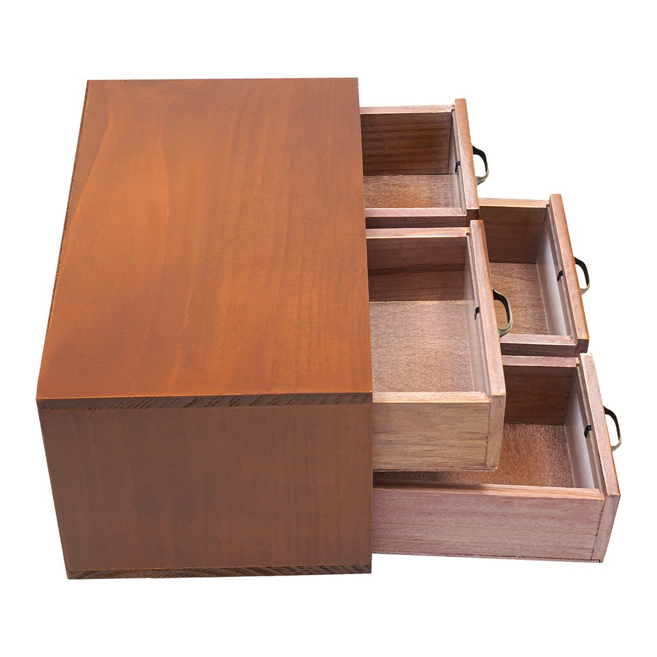 Desk Organizer with Drawers Wooden Desktop Storage Cabinet Storage Box ...