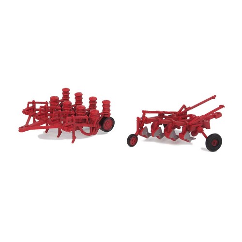 Walthers SceneMaster 1/87 HO Scale FARM PLOW & PLANTER machinery set ...