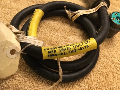 NOS Military Radio Power Cable 4 Foot W/ Male 3 PIN Bendix Connector ...
