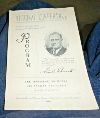 VINTAGE PAMPHLET DEMOCRATIC NATIONAL COMMITTEE WOMENS DIVISION LOS ...