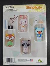 Simplicity Sewing Pattern 8442 Felt Stuffed Animals Frog Bear Cat Dog 2 ...