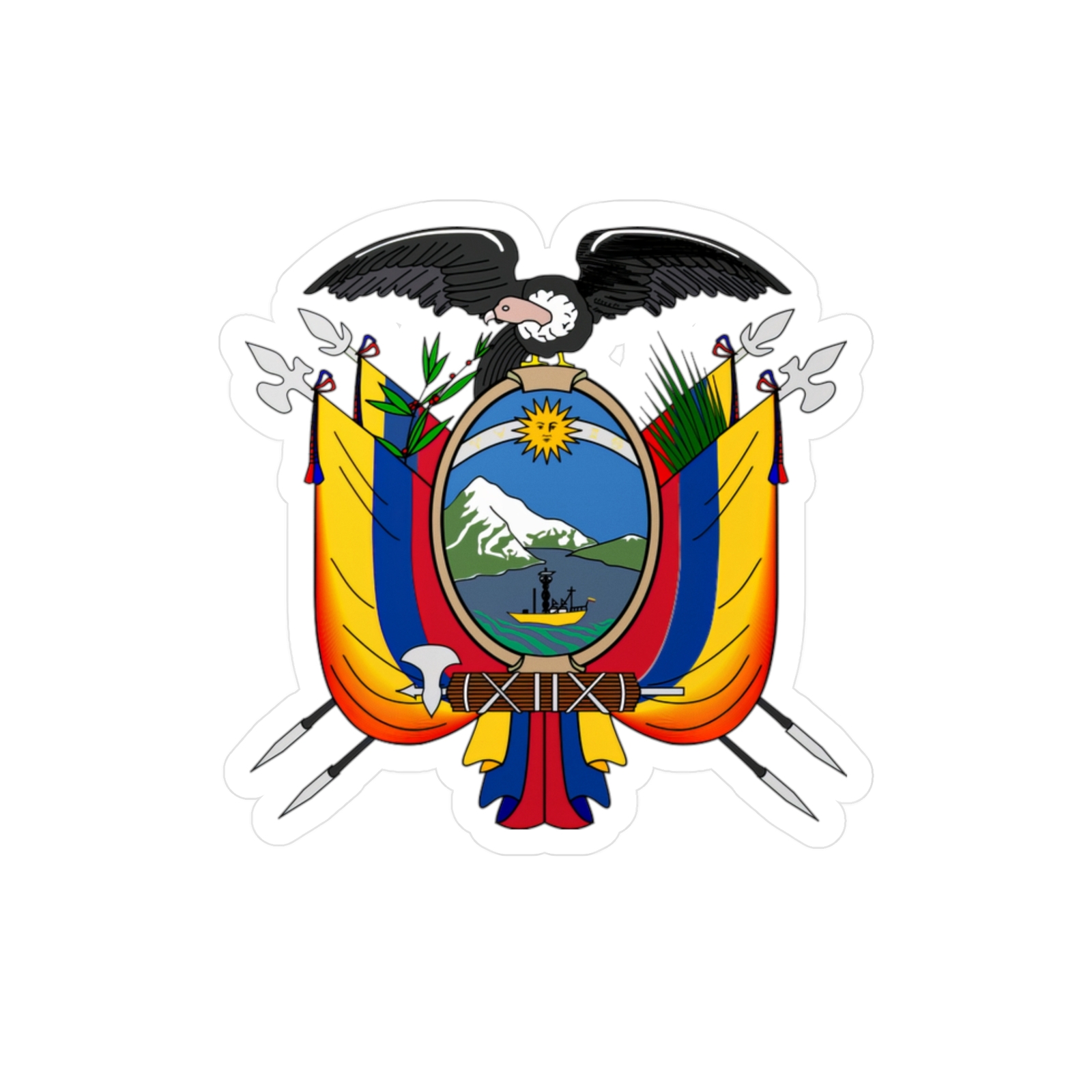 Coat of arms of Ecuador Flag of Ecuador Coat of arms of Mexico Decals ...