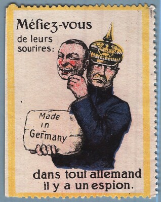ES4488 Propaganda Poster stamp: France - Anti Allemande - Satyric | eBay