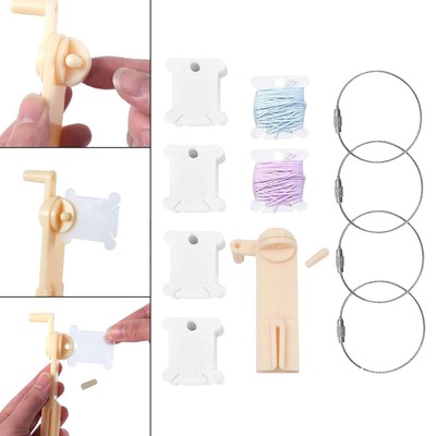 120Pcs Plastic Floss Bobbins with Bobbin Winder Thread Cards for DIY ...