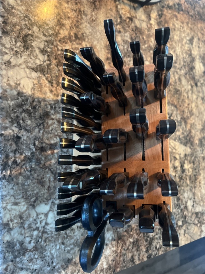Cutco Ultimate Knife Set with Block 32 Pieces, 12 Steak Knives, Pre ...