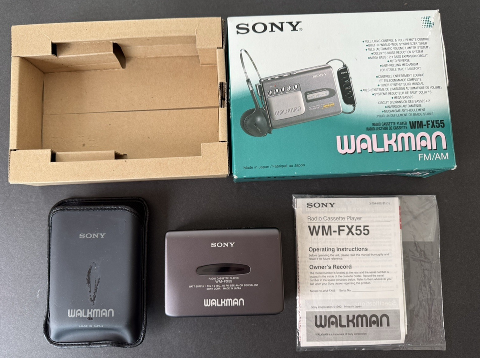 Vintage SONY Walkman WM-FX55 WMFX55 Portable Radio Cassette Player In ...