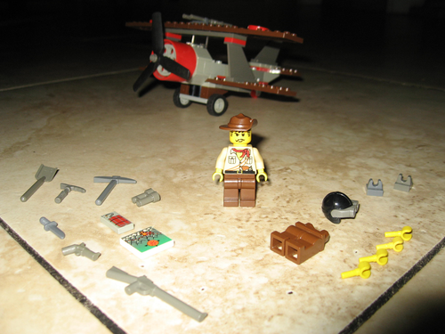 COMPLETE Lego 7420 Orient Expedition adventurers Thunder Blazer biplane ...