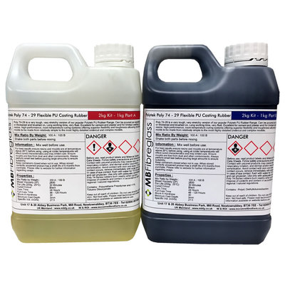 Polytek Poly 74-29 Flexible Concrete Moulding Rubber Shore A29 - 2kg ...