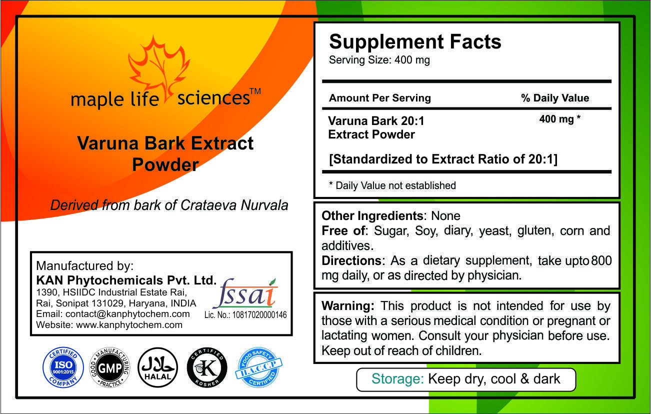 Varuna Bark 10:1 Extract Powder Crataeva Nurvala NO fillers Pure & High ...