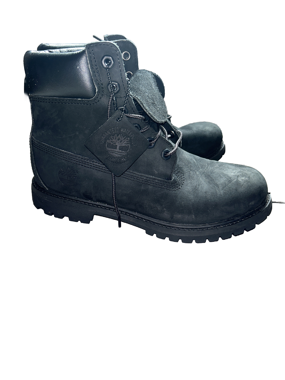 Womans Pre-Owned Timberland Black Suede Boots Size 9 Nubuck Winter Fall ...