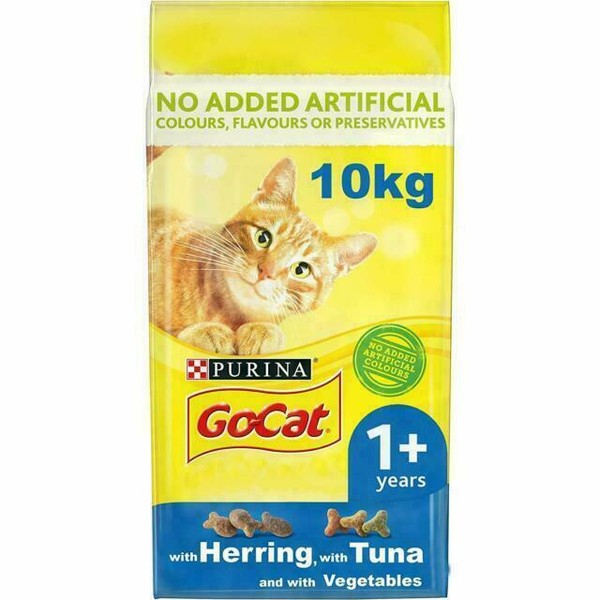 Purina Go-Cat Herring and Tuna Dry Cat Food - 10kg for sale online | eBay