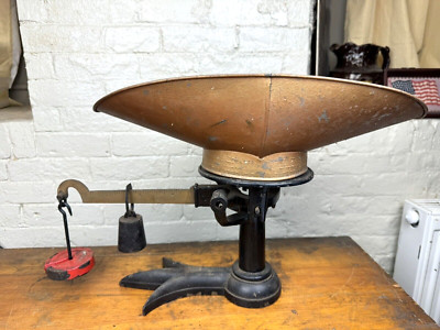 C.1890 3-Toe Crowfoot Scale w/ Weight & Pan ~ Mercantile, Country Store ...