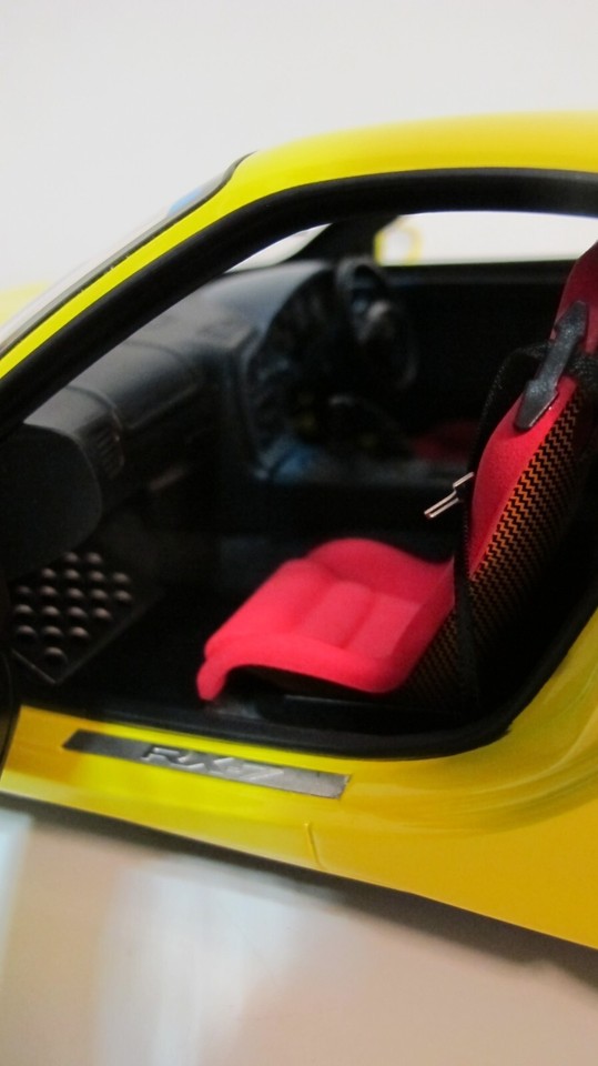 1:18 POLAR MASTER MODELS MAZDA RX-7 YELLOW FULL OPENED DIECAST CARS | eBay