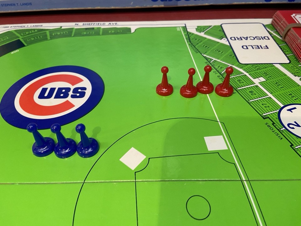 Vintage 1980 Chicago Cubs Baseball Challenge Board Game Wriggled Field ...