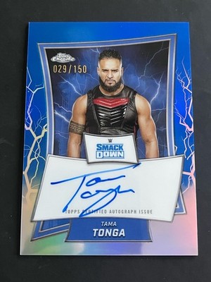 2025 Topps Chrome WWE Tama Tonga Auto /150 Blue Refractor | eBay