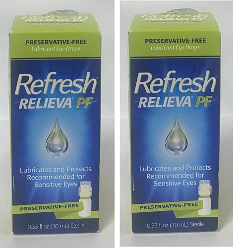 (Pack 2) Refresh Relieva PF Lubricant Eye Drops 0.33 Oz 4/26 | eBay
