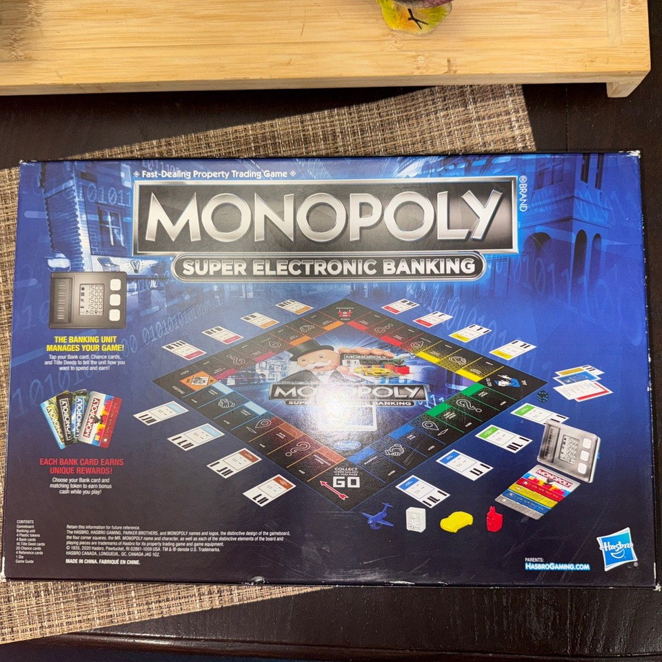 Monopoly Super Electronic Banking Board Game Hasbro - 630509960316 ...