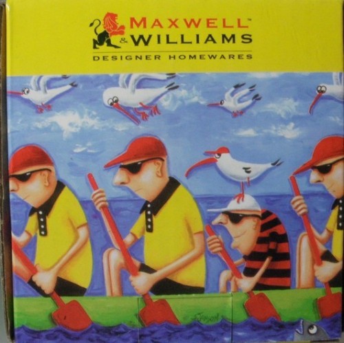 MAXWELL & WILLIAMS SUE JANSON PORCELAIN TEA BAG TIDY FABULOUS FOUR x4 ...