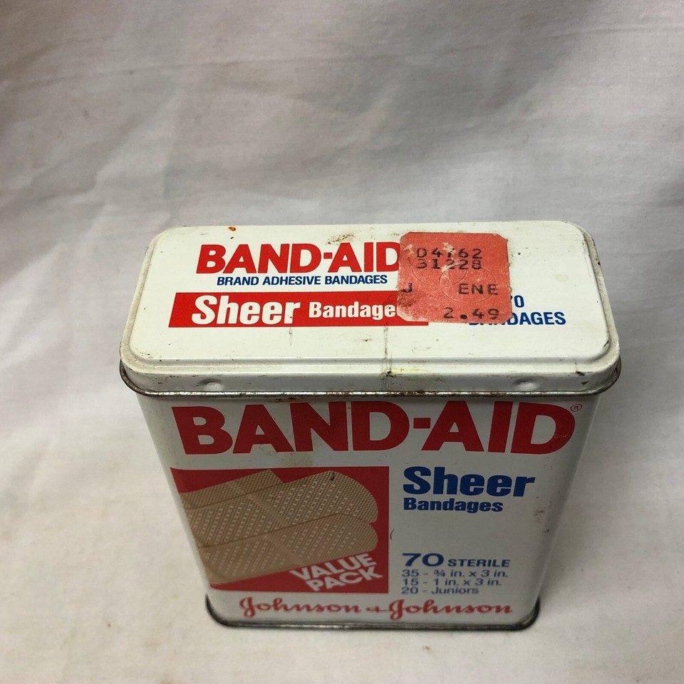 Vintage Metal Band-Aid Johnson & Johnson Box ONLY | eBay