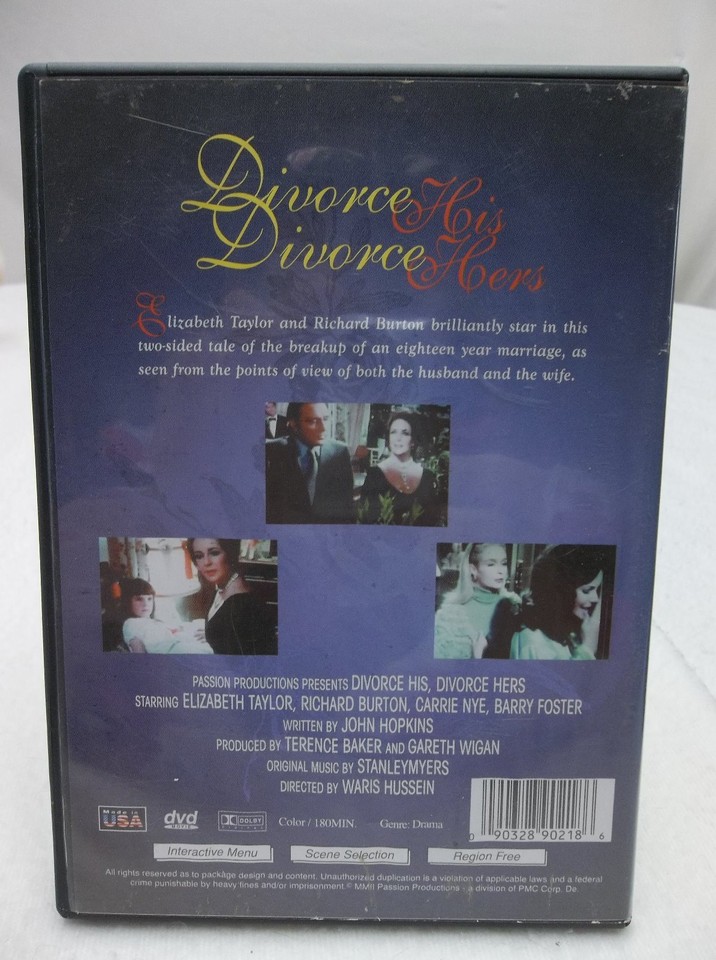 DVD - Divorce His Divorce Hers - Elizabeth Taylor/Richard Burton ...