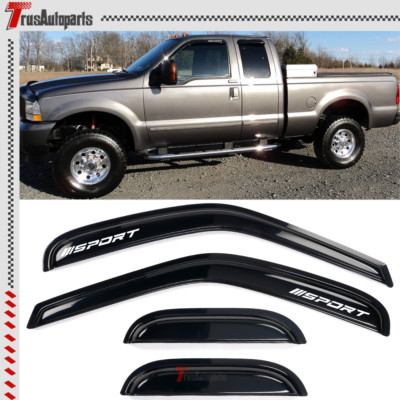 Fits 97-03 Ford F150 F250 Extended Cab Window Visor Guard Shade Acrylic ...