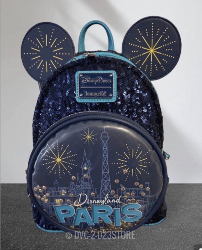 Disney Parks Loungefly Disneyland Paris Collection Blue Sequined ...
