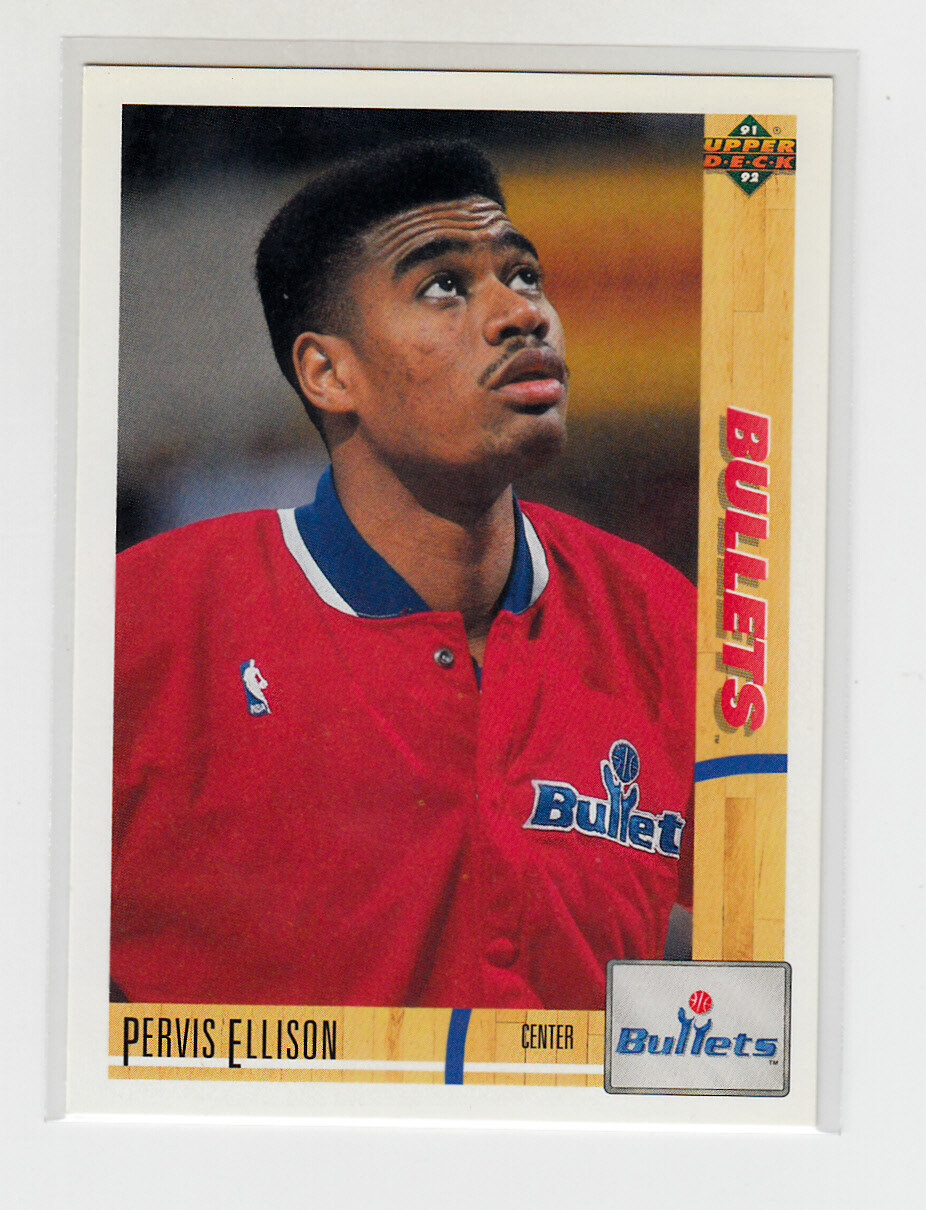 PERVIS ELLISON 1991-92 Upper Deck #385 Error Variation w/ 1991 Hologram ...