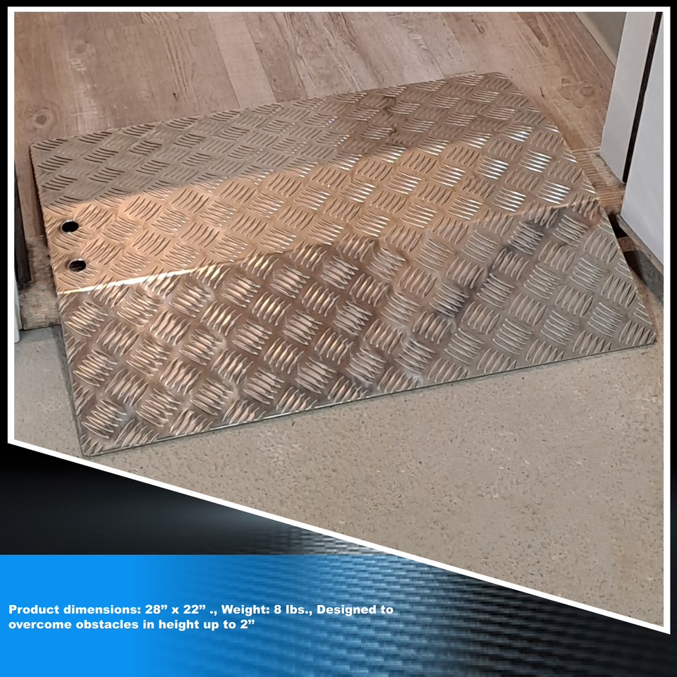 WORHAN® Rigid Threshold Ramp for Wheelchair Loading Platform Anodized ...