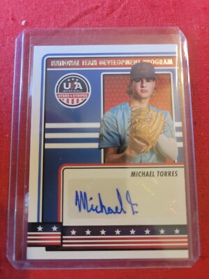 MICHAEL TORRES AUTOGRAPH No. NTDP-MT 2023 PANINI USA BASEBALL STARS ...