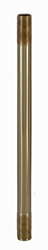 B&P Lamp Solid Brass 1/8IP Steel Threaded Rod | eBay