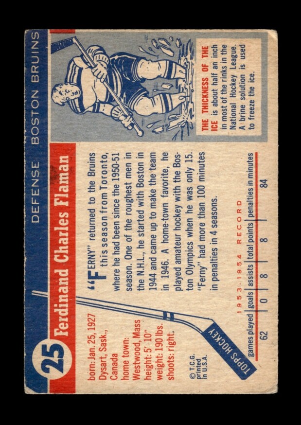 1954-55 Topps Set-Break # 25 Fern Flaman VG-VGEX (crease) *GMCARDS* | eBay