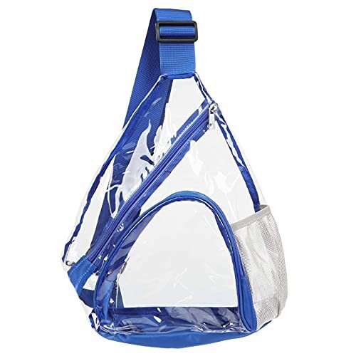 Clear PVC Sling Bag Stadium Approved, Backpack with Adjustable Strap ...