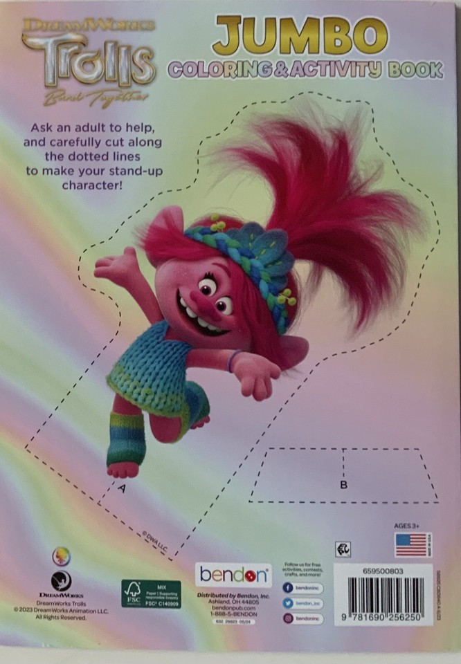 Trolls Jumbo Coloring & Activity Book | eBay