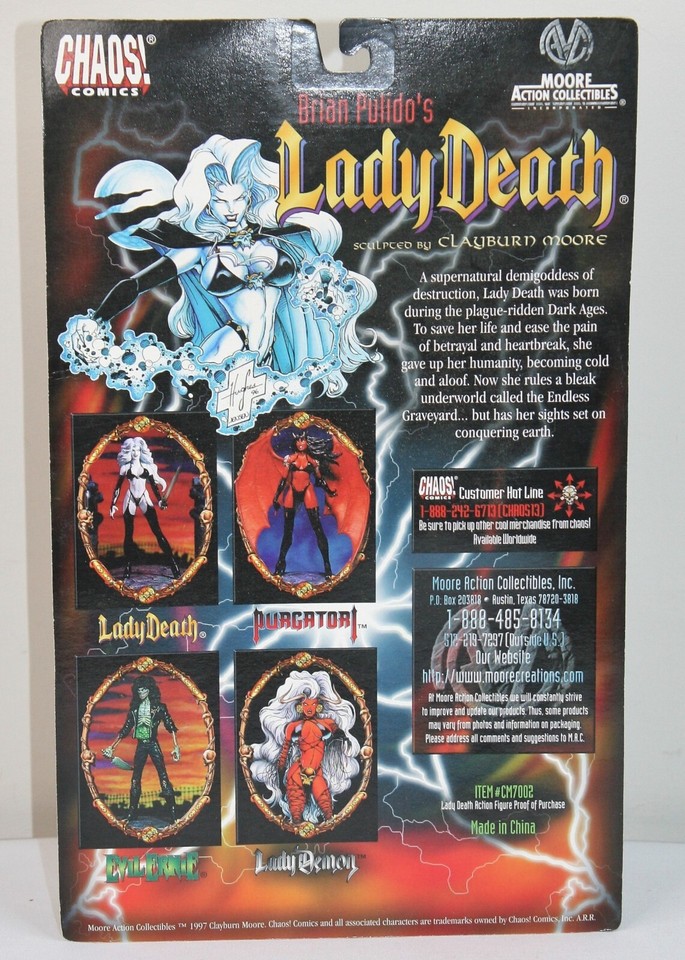 CHAOS Comics Brian Pulido's Lady Death Shield Stand New Action Figure ...