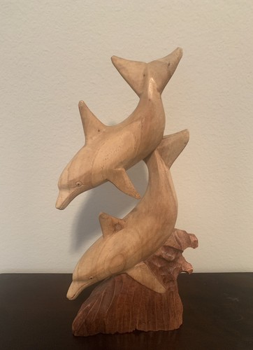 Dolphin Double Two Tone Decor. 12” Beautiful Piece. | eBay