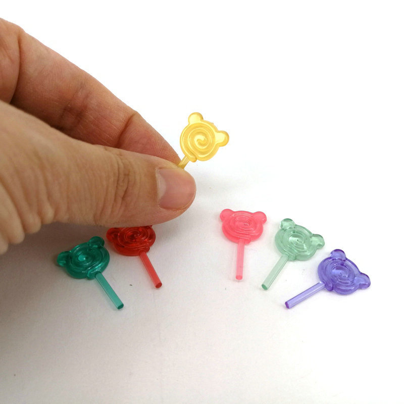 6 Miniature 1:12 Toy Mini Bear Lollipop Holder Candy Food Doll House ...